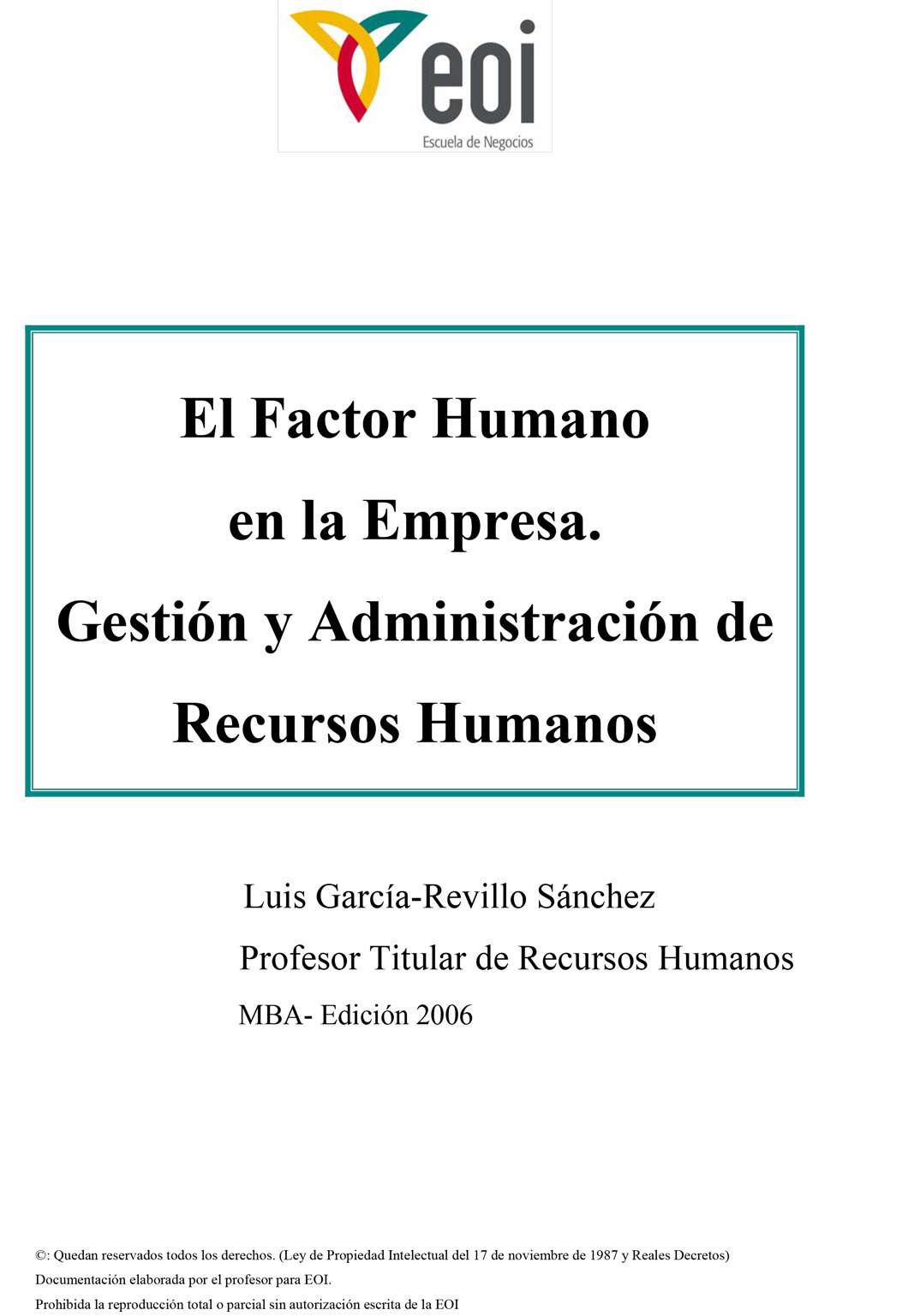 El Factor Humano en la Empresa - CEVES